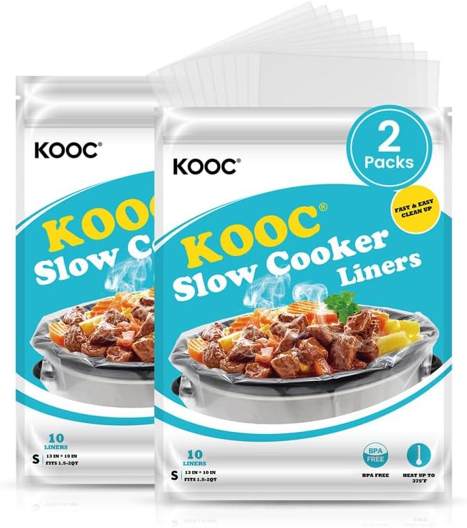 Amazon.com: KOOC Slow Cooker Liners 10"x13" 20 count Small Size ...