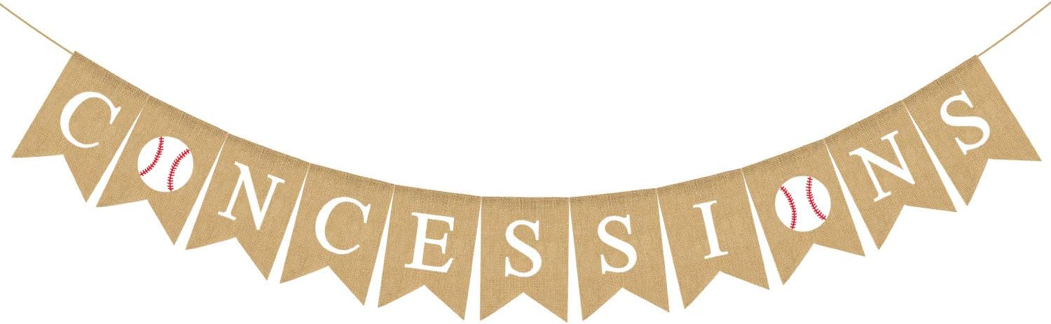 Amazon.com: Concessions Banner Baseball Banner Sports Theme Concession ...