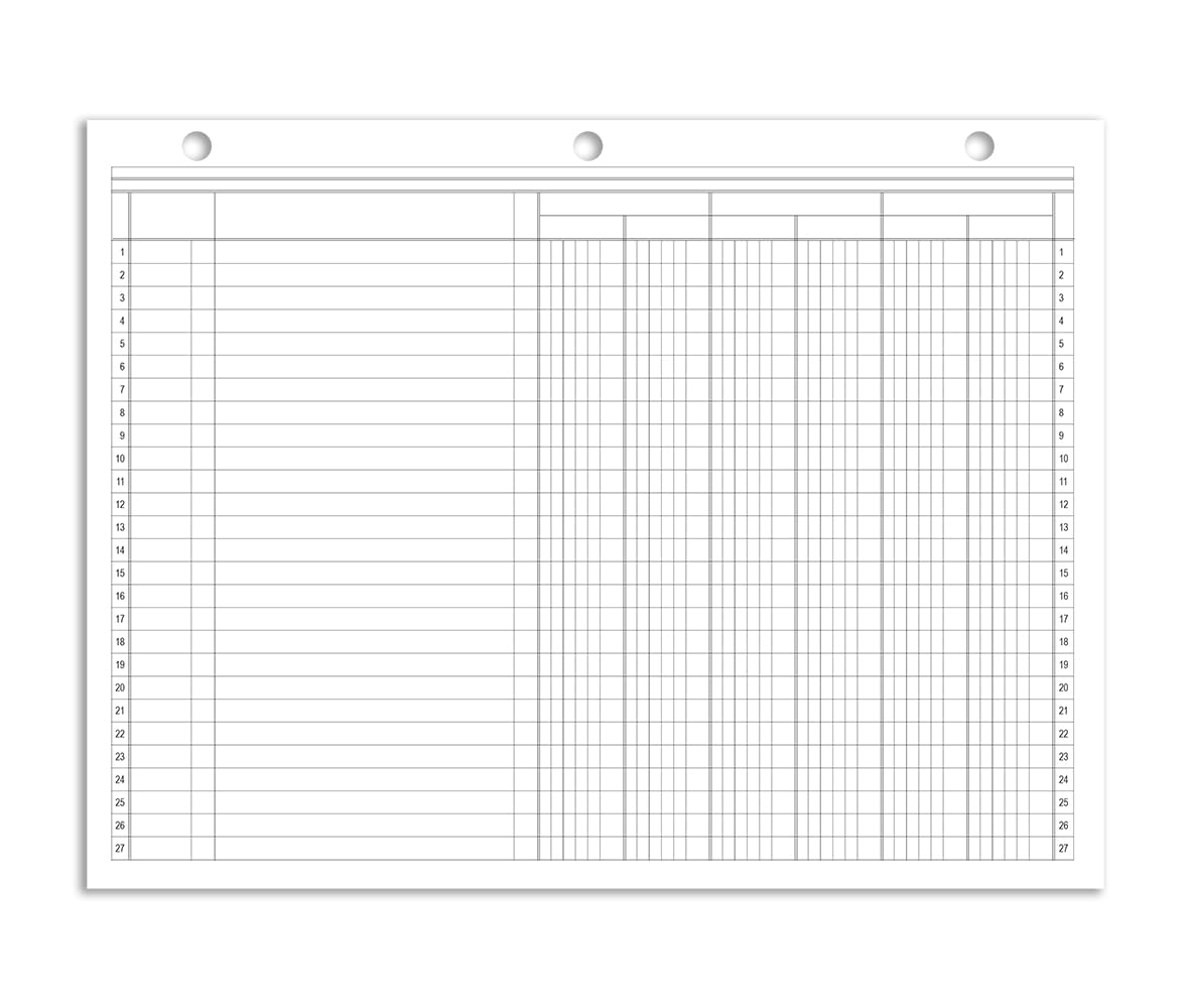 Snapklik.com : BookFactory 6 Column Ledger Sheets/Account Loose Paper ...