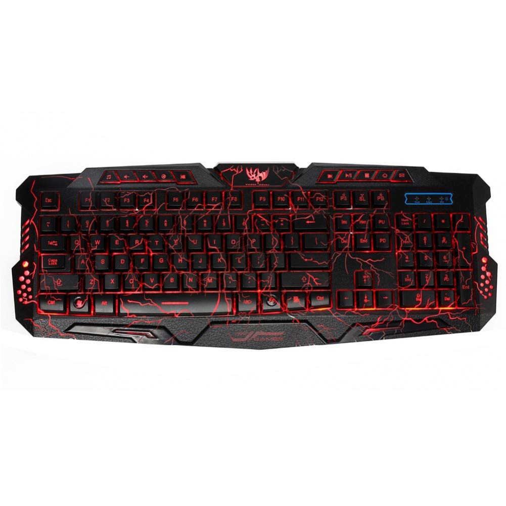 Amazon.in: Buy Keyboard Backlit Keyboard Led 3-Color Usb Wired Colorful ...
