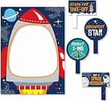 Rocket Ship Bulletin Board Blast Off To Outer Space Party Game Set ...
