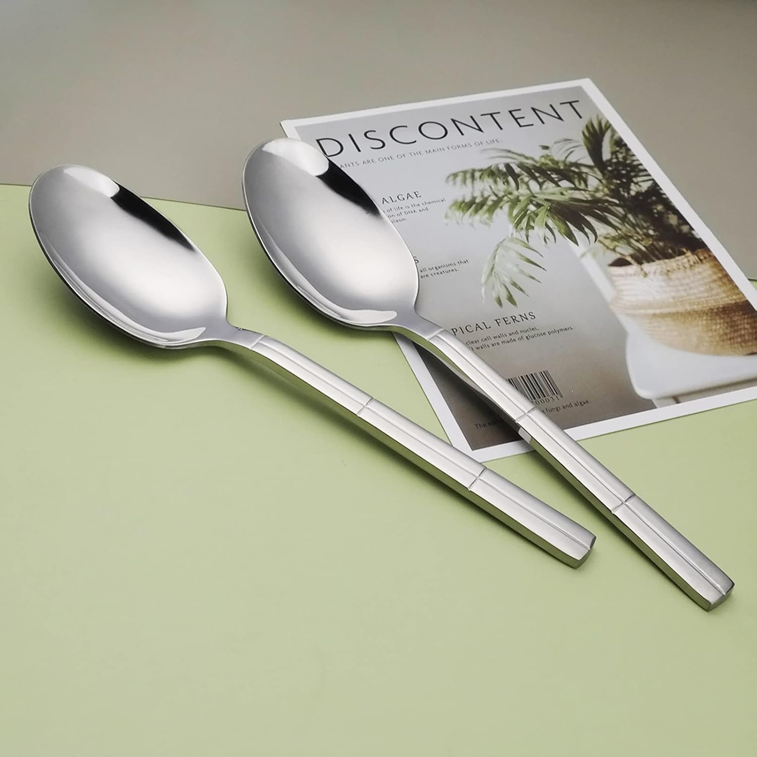 Minekkyes 8-Piece Stainless Steel Buffet Serving Spoon, Large Table ...