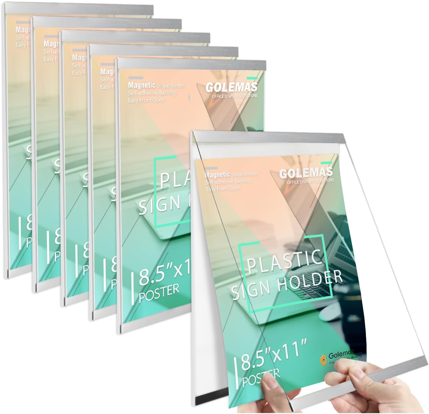 Amazon.com: Golemas Acrylic Magnetic Sign Holder, Easy-Opening 8.5 x 11 ...