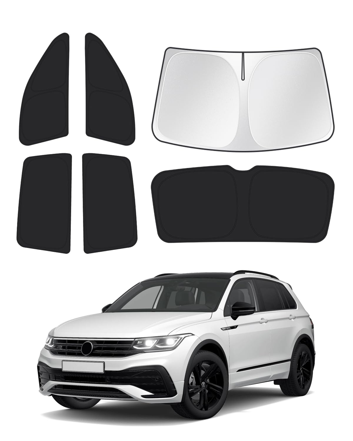 Canvcle Windshield Sun Shade for 2018-2023 Volkswagen VW Tiguan Side ...