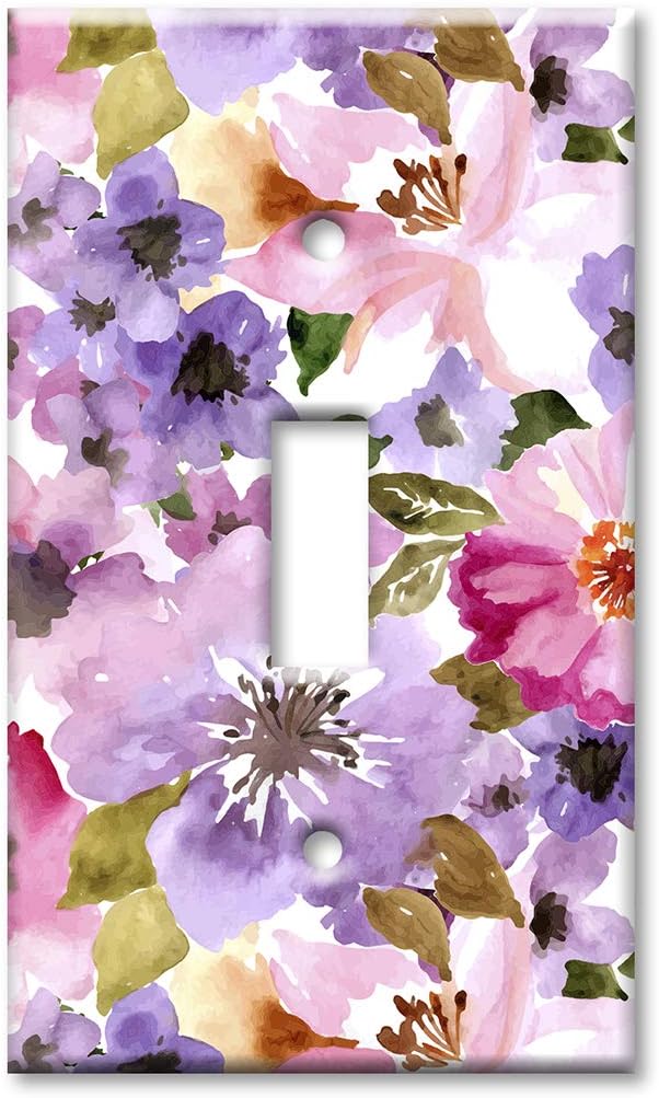 Amazon.com: Art Plates 1 Gang Toggle Decorative Metal Wall Plate - Pink ...