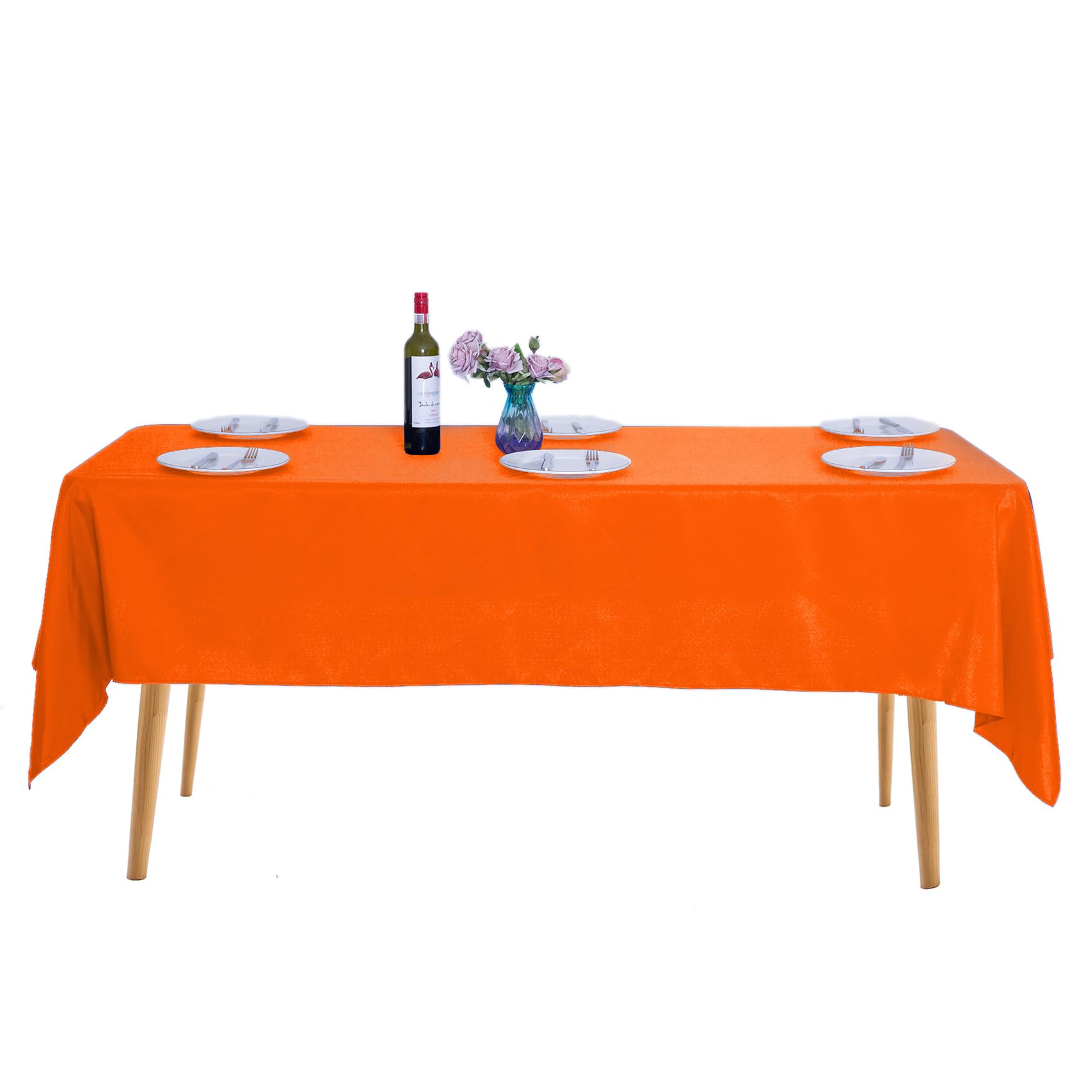 Amazon.com: Ascoza 2pack 60x120 Inch Orange Rectangular Tablecloth 6 Feet Table Cloth in ...