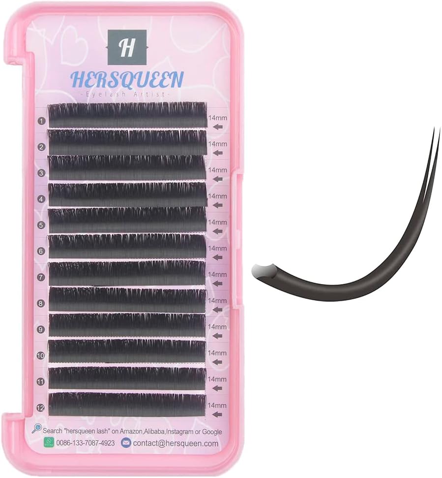 Amazon.com: 0.25 Ellipse Flat Lashes Classic Eyelash Extensions Faux ...