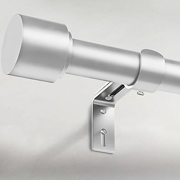Amazon.com: GEEBOBO Silver Curtain Rods for Windows 66 to 120 Inch, 1 ...