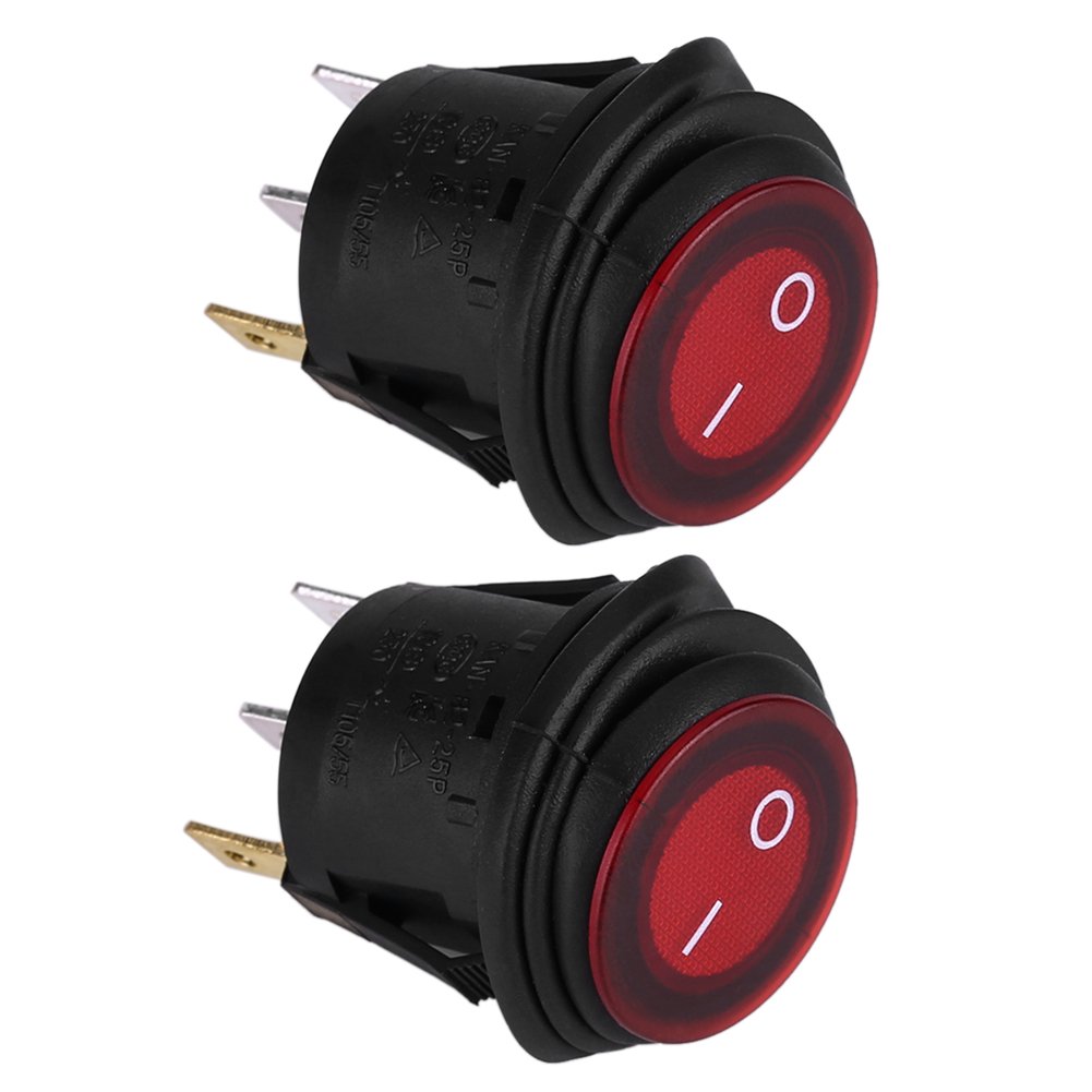 Amazon.com: 3pin 220v Rocker Switch, 2Pcs 12V 20A 3Pin Resistant Toggle ...