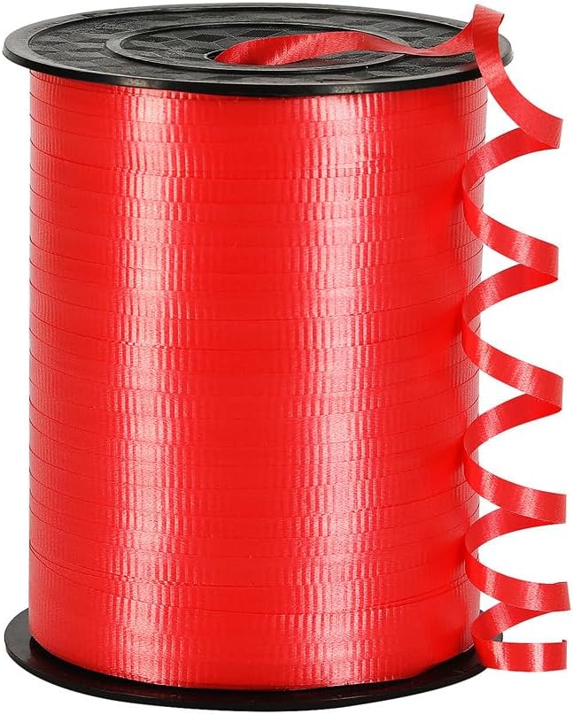 Amazon.com: Patriotic Red Curling Ribbon,3/16 inch x 500 Yard Crimped ...