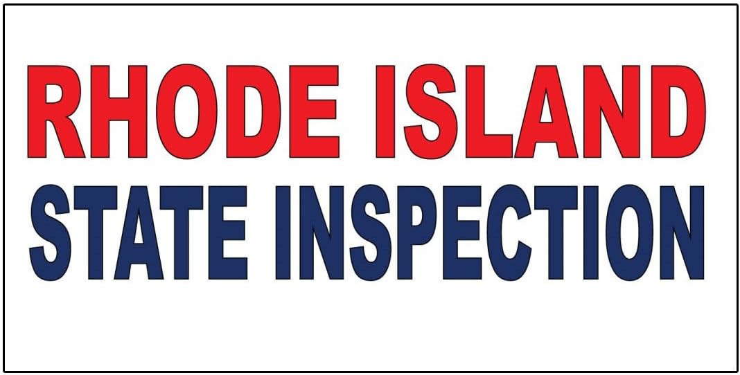 Amazon.com : Rhode Island State Inspection Red Blue DECAL STICKER ...