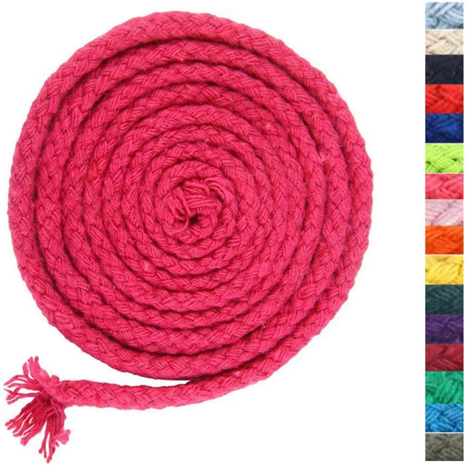 Amazon.com: 5mm * 295ft Macrame Cord Natural Cotton Rope 8 Strand ...