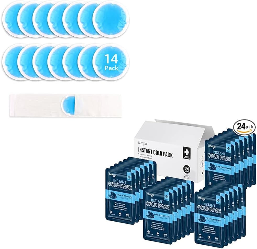Amazon.com: NEWGO Bundle of 14 Small Ice Packs and Instant Cold Packs ...