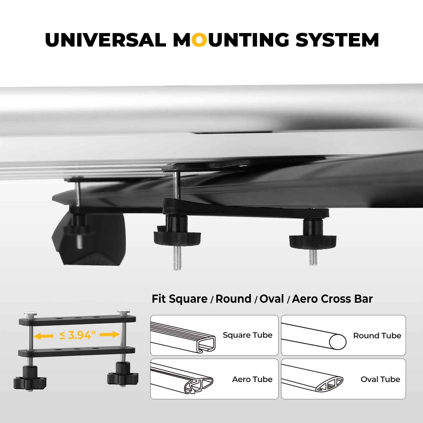 Snapklik.com : BougeRV Anti-Rust Aluminum Roof Basket 47x40x8 ...