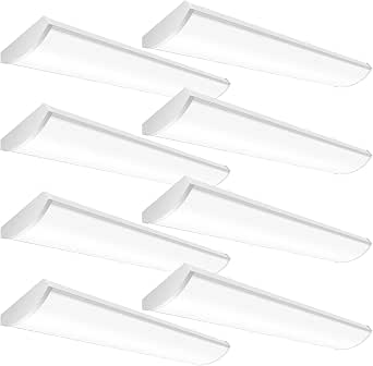 4FT LED Wraparound Light Fixture, 48 inch Garage Led Ceiling Lights ...