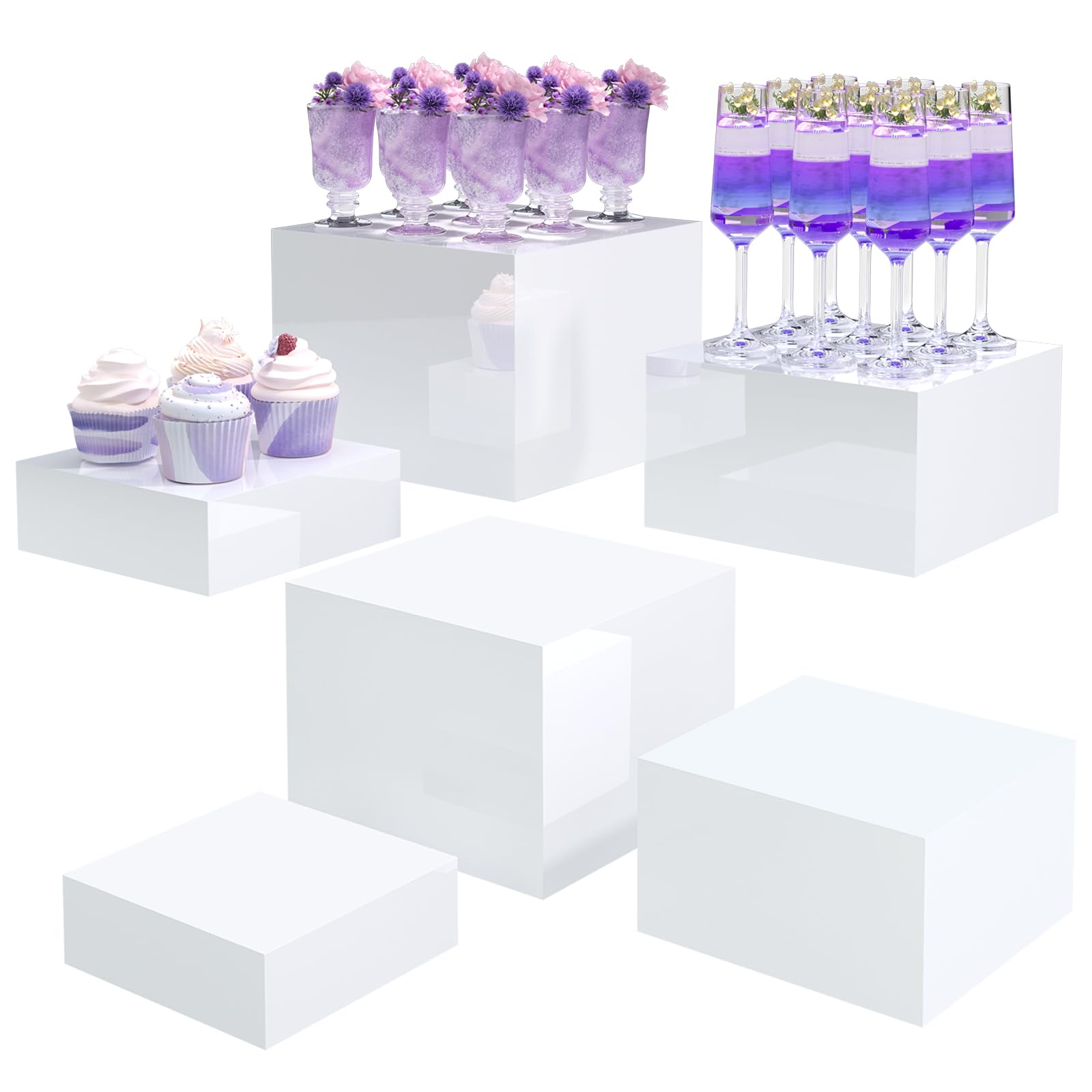 Snapklik.com : PITBVO Buffet Risers, Food Display Risers For Party ...