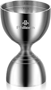 Amazon.com: Philorn Bell Jigger for Bartending, Cocktail Jigger 2 OZ 1 OZ with Measurements ...