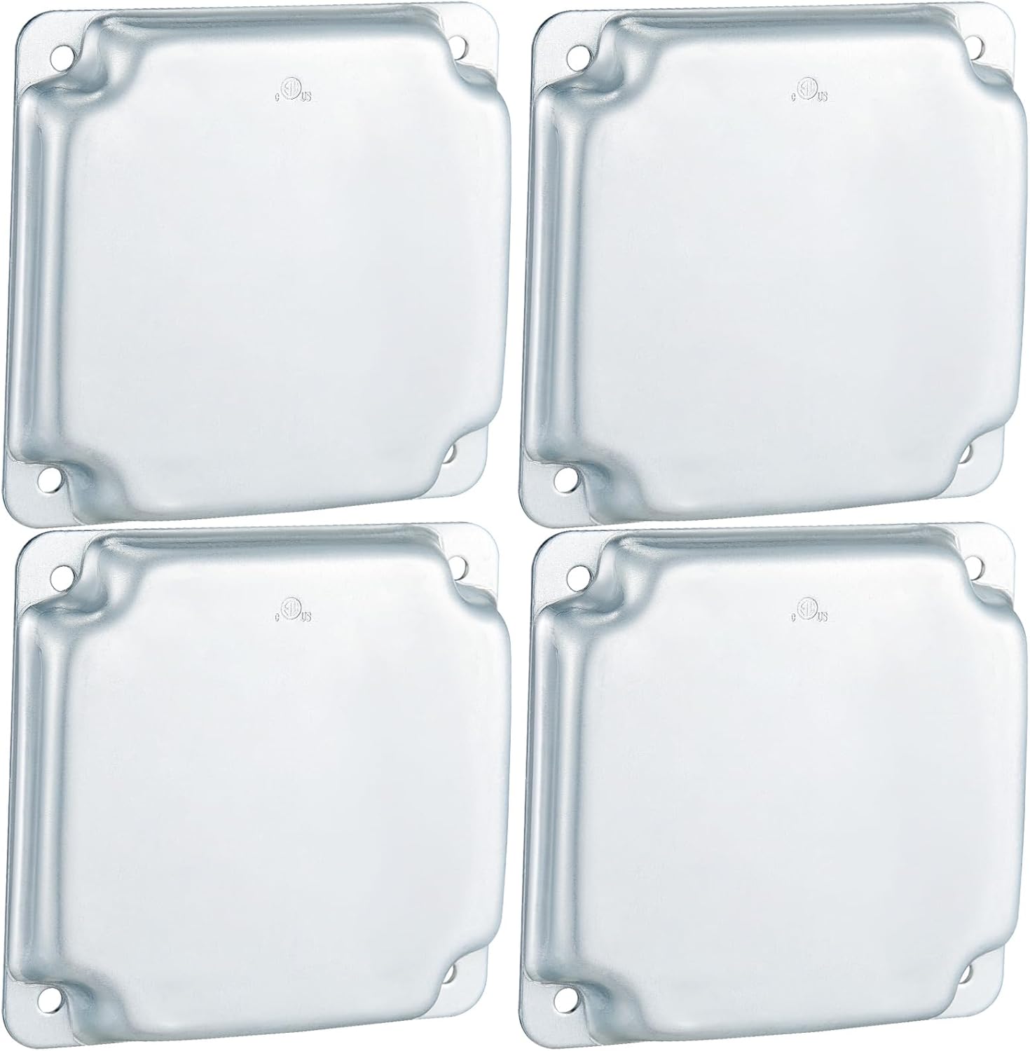 Copkim 4 Pcs Metal Receptacle Electrical Box Cover, Square Rectangle ...