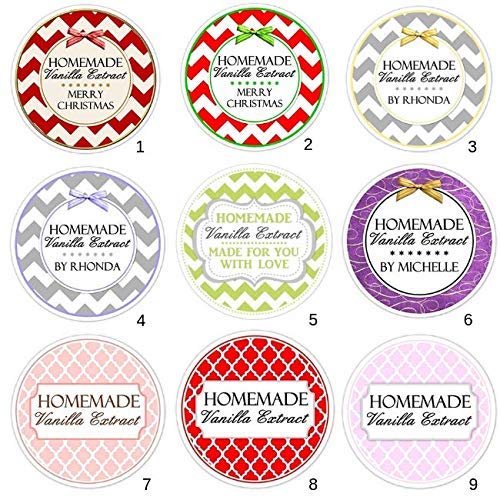 Amazon.com: 36 Vanilla Extract Labels, Choose Your Size AND Color ...
