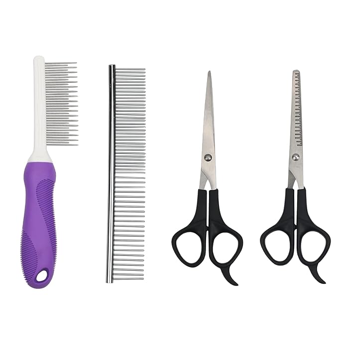 Amazon.com: Detangling Comb for Dogs & Cats, Metal Pet Comb with Long ...