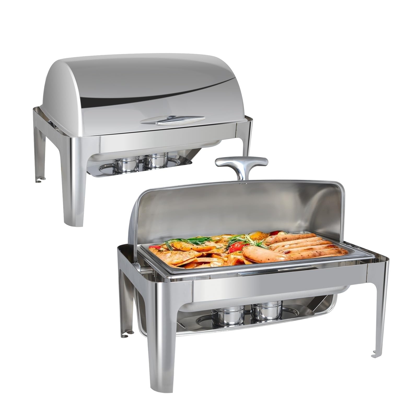 EASYROSE 9L Chafing Dish Buffet Set 2 Packs Chafers Full Size Food ...