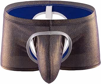 Sunaei Men's Shiny Metallic Boxer Briefs Sexy Breathable Boxer Trunks ...