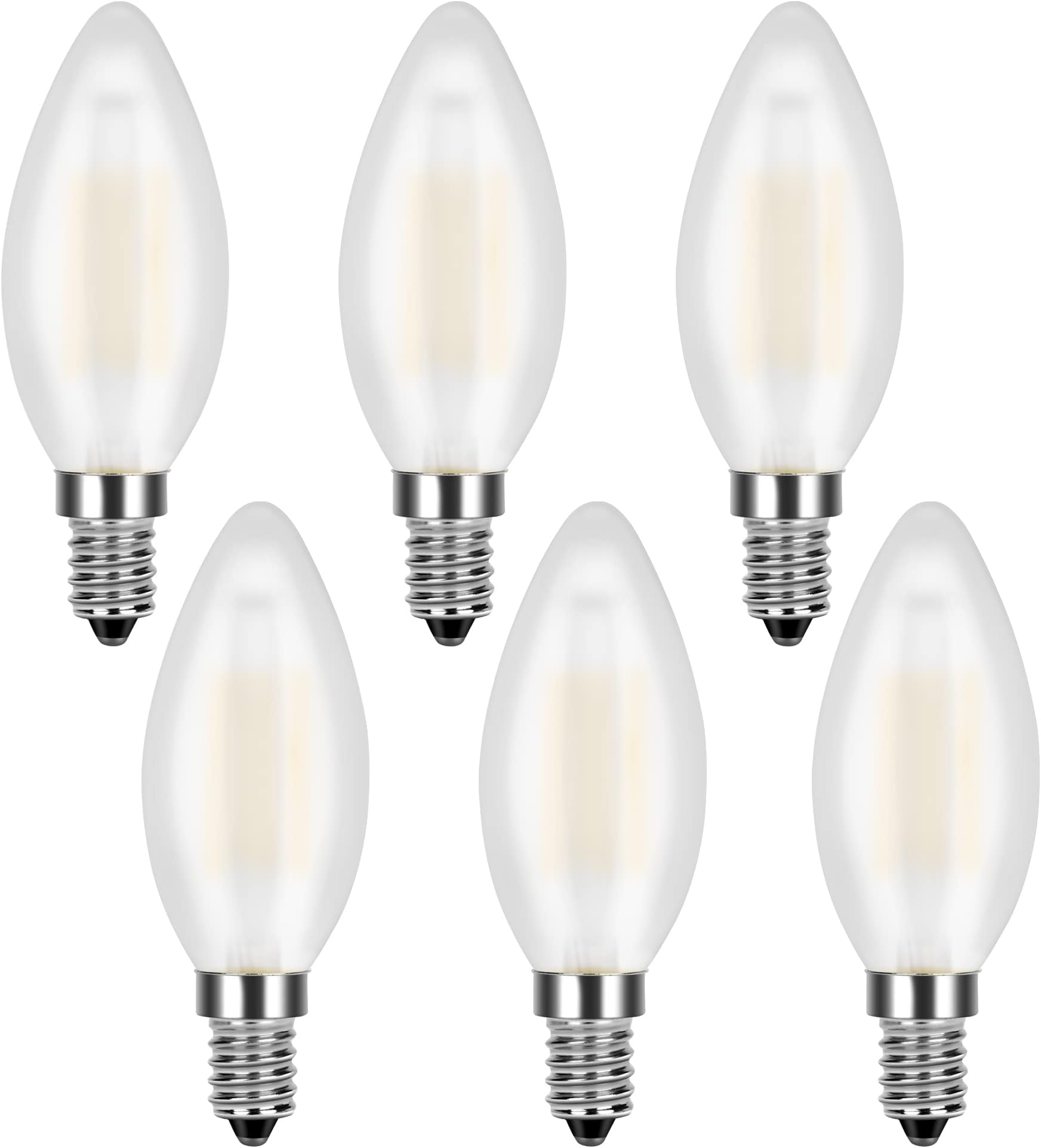 Philips Candle Frosted LED Light Bulb, E14, 5.5W, 470 Lumens, Warm ...