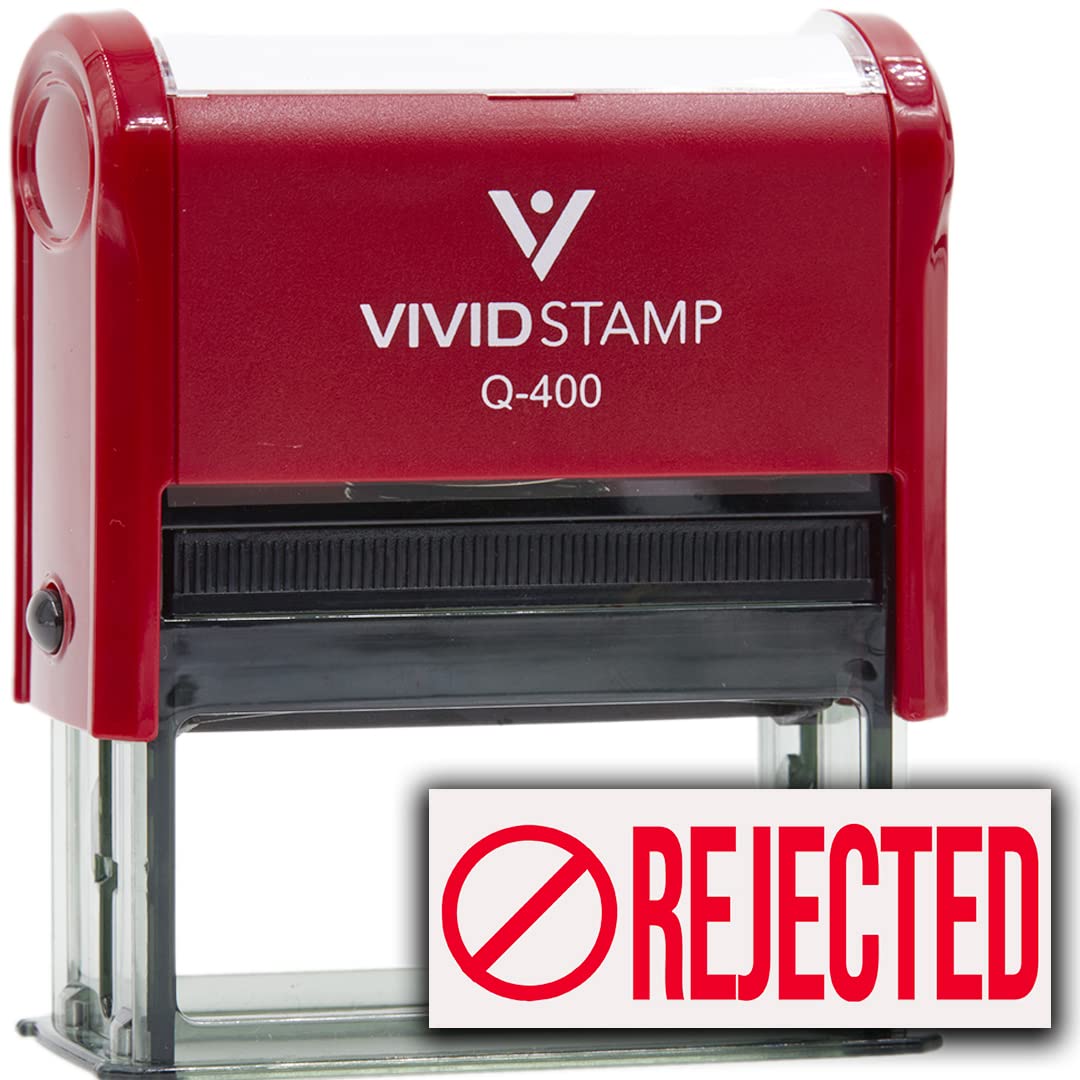 Amazon.com : Rubber Stamp Rejected (Stop Vector) Self-Inking Office ...