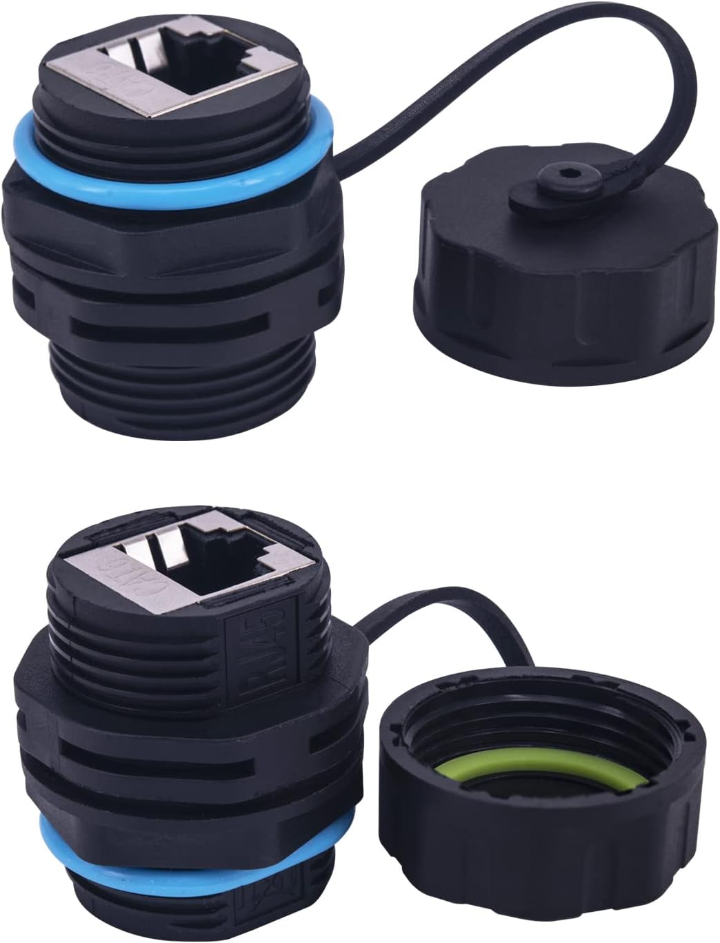 Amazon.com: Waterproof CAT6 RJ45 Panel Mount Coupler,Lonlonty IP68 ...