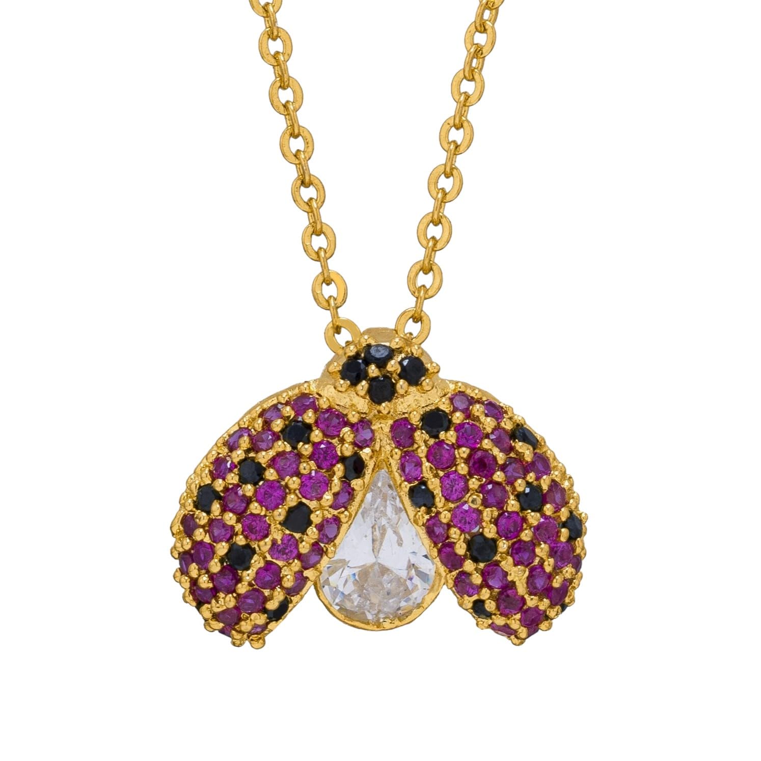 Buy SORELLII A Golden Necklace with Lady Bug Pendant Chain | Jewellery ...