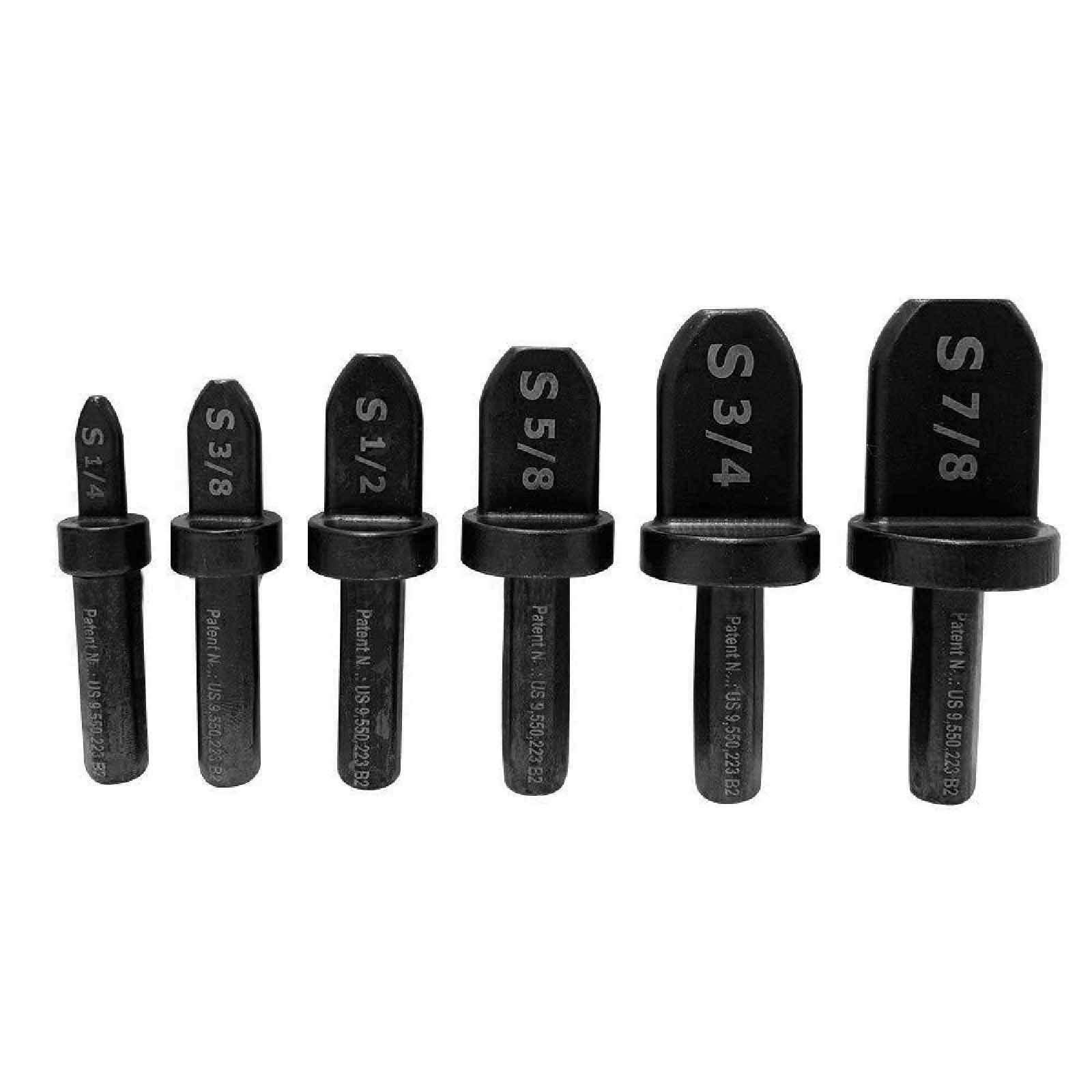 Buy Swaging Tool Drill Bit Set with 1/4” 3/8” 1/2” 5/8” 3/4” 7/8” Bits ...