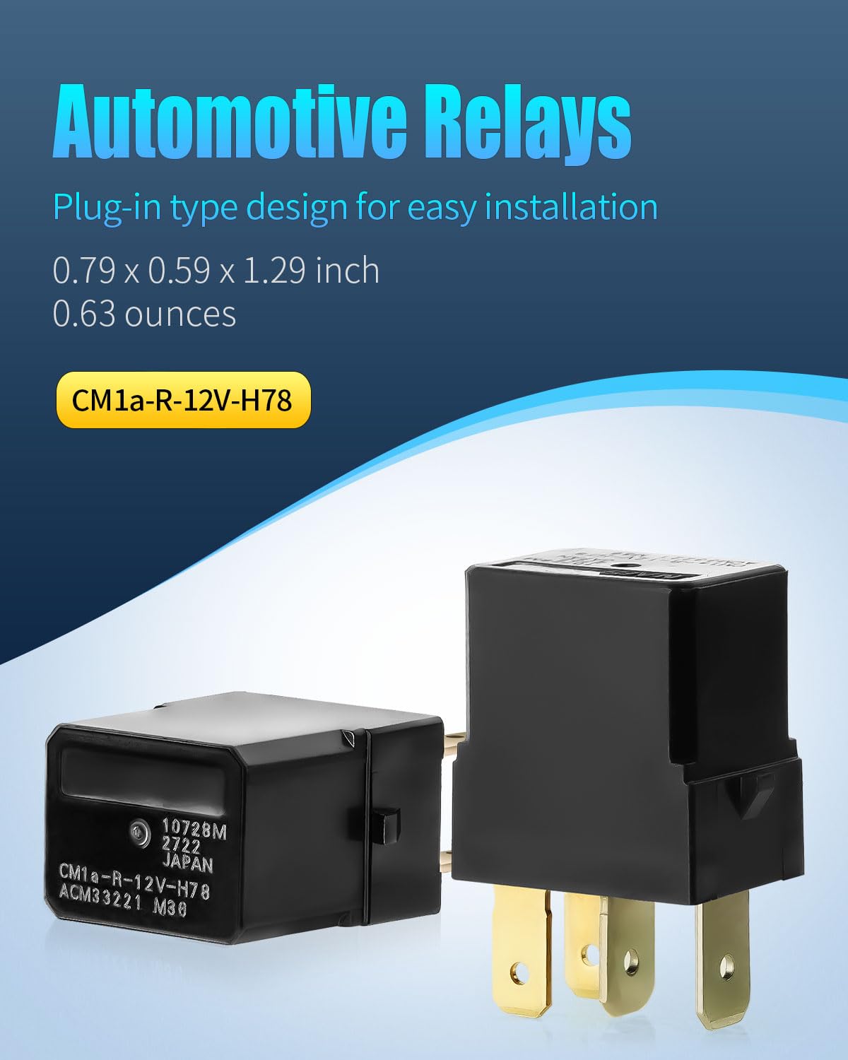 Snapklik.com : CM1A-R-12V-H78 ACM33221 4Pin 35A SPST 12VDC CM1a-R-12V ...