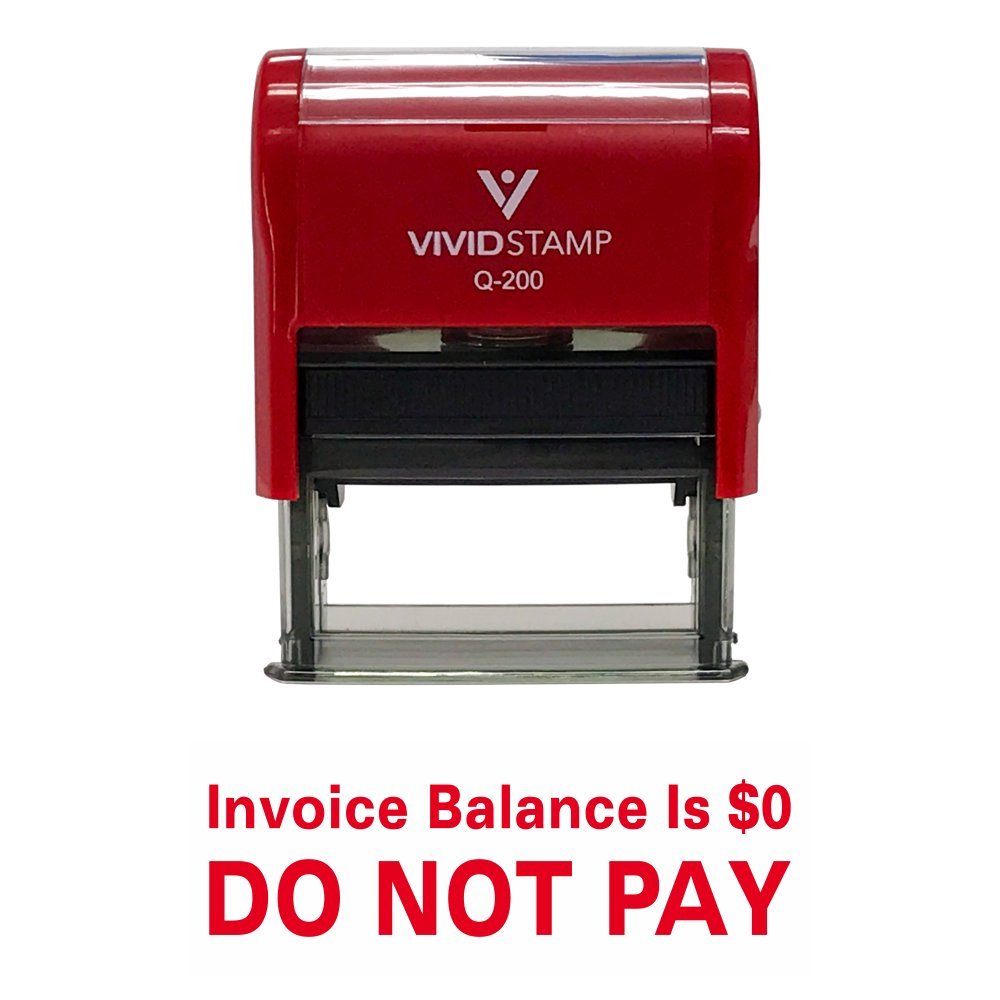 Amazon.com : Invoice Balance is $0. DO NOT PAY Self Inking Rubber Stamp ...
