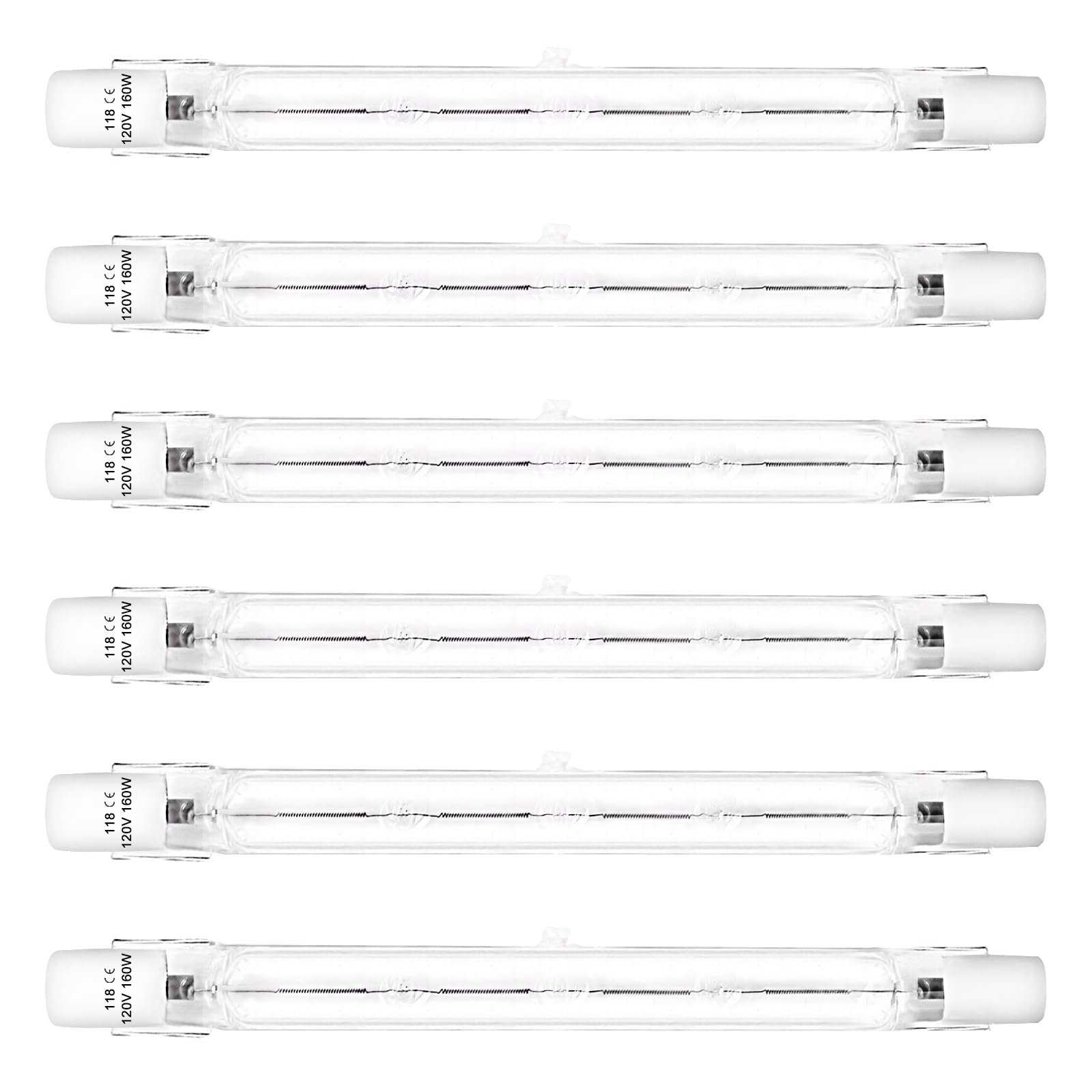 LedWekei Halogen Light Bulbs,T3 R7S Halogen Bulb 118mm 160w,J Type t3 ...