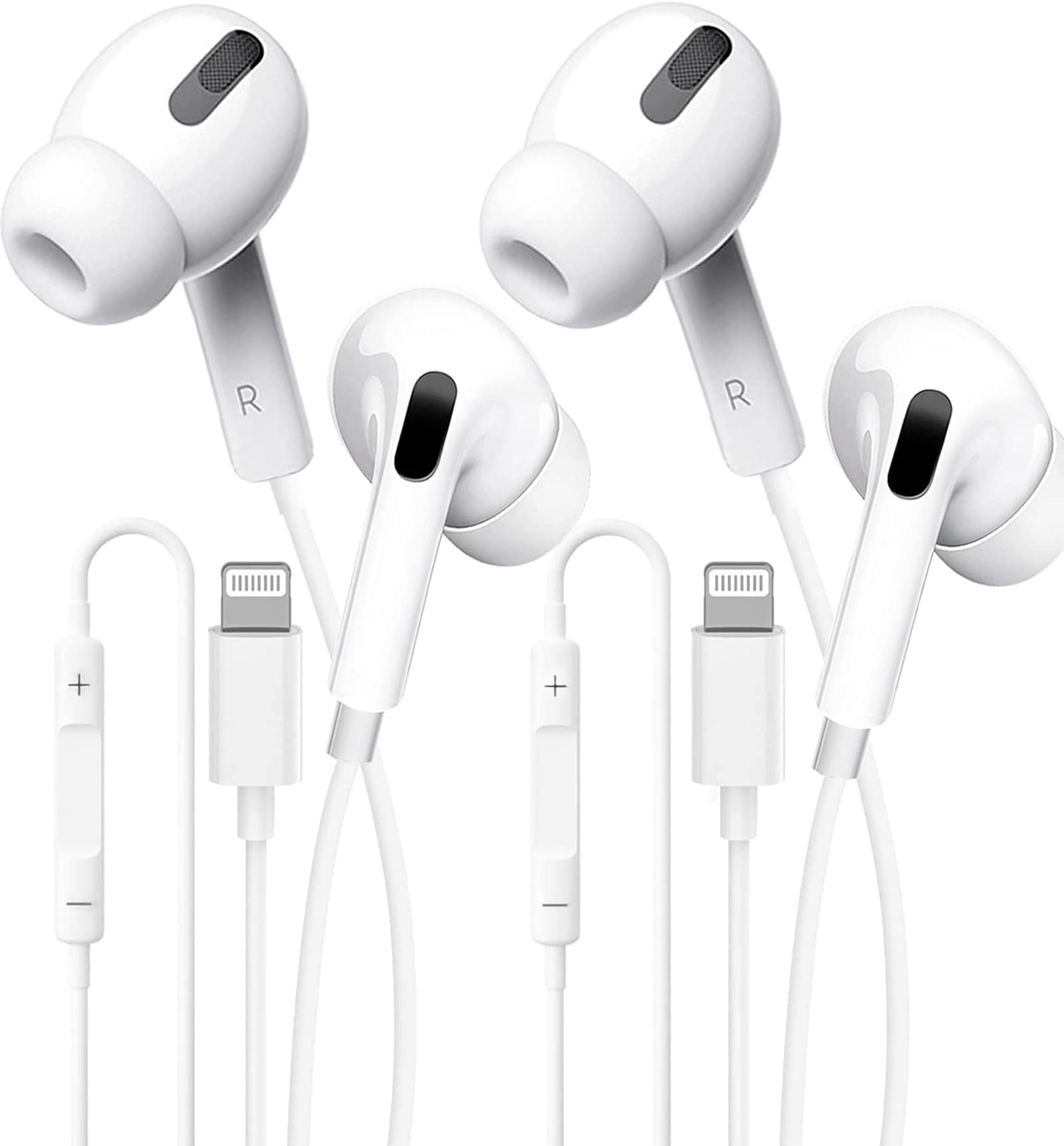 2 Pack In-Ear Earbuds Earphones,[Apple Mri Certified] Wired Headphones ...