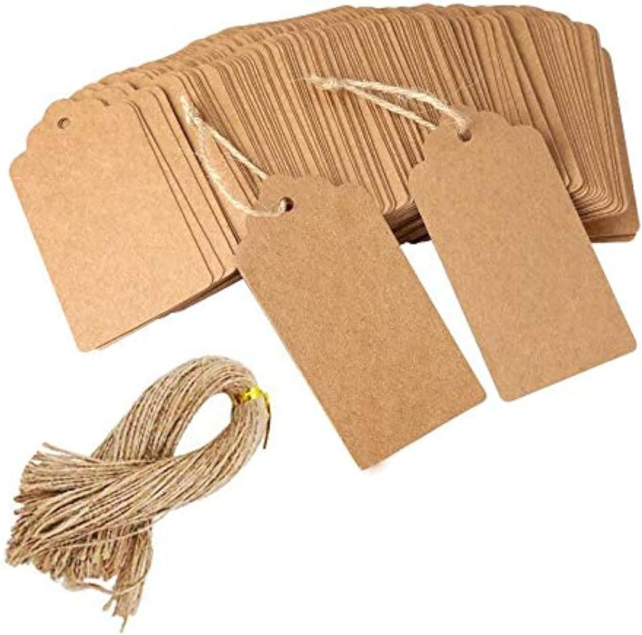 Amazon.com : Gift Tags, 100 pcs Kraft Paper Tags, Gift Wrap Tags for ...
