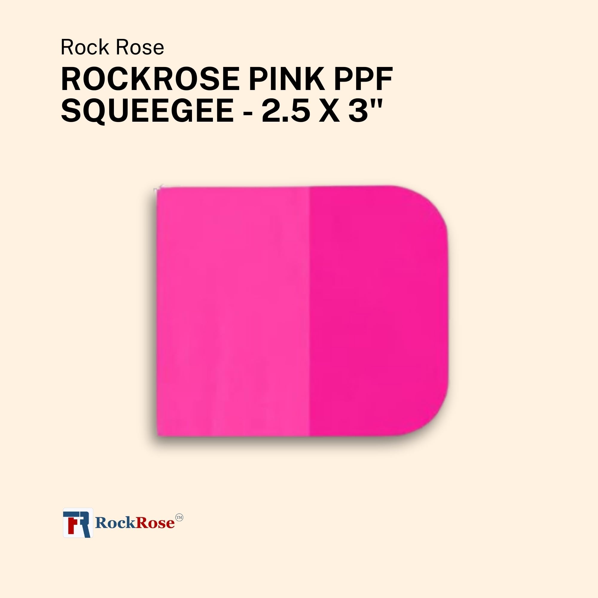 Snapklik.com : RockRose Pink PPF Squeegee Angled - 2.5 X 3 Inches ...