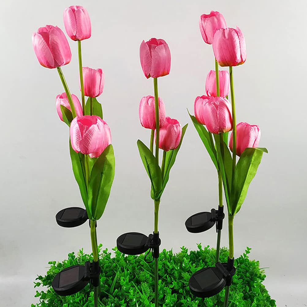 Snapklik.com : Solar Flower Lights Outdoor, IP65 Waterproof Solar Tulip ...