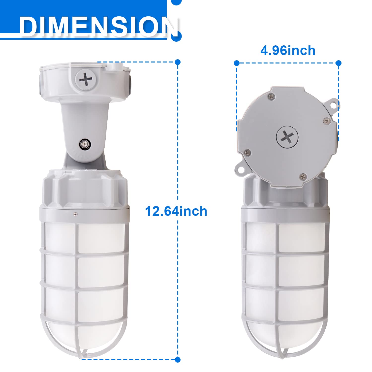 Close Ceiling Vapor Jar Fixture 21W LED Vapor Tight Jelly Jar Light,