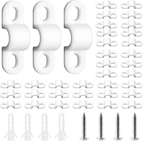 Amazon.com: BokWin 48 Sets Wire Shelf Back Wall Clip,White Wire Shelf ...