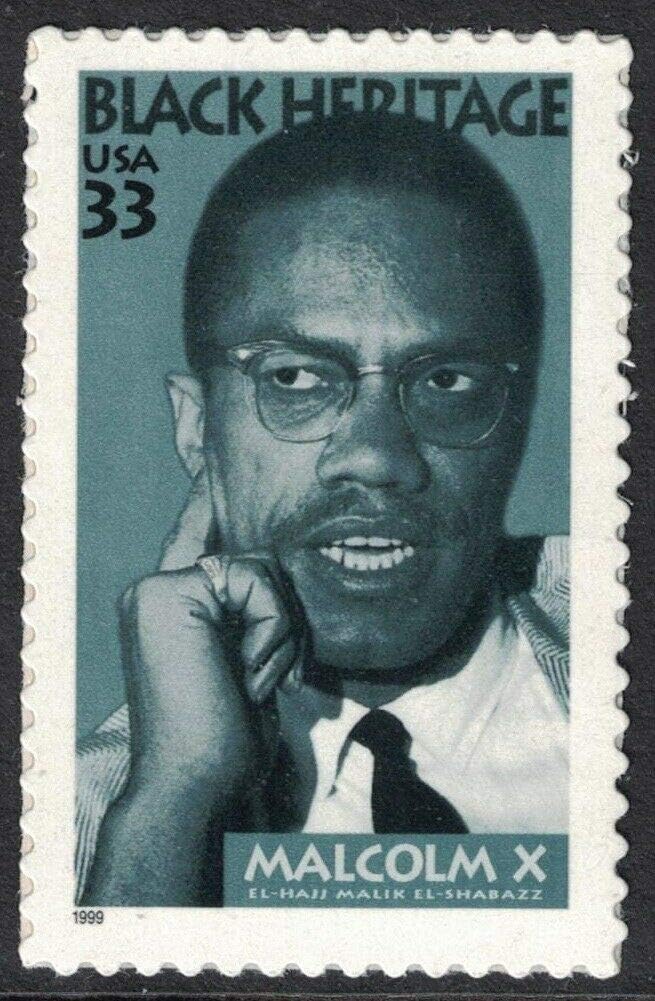 Amazon.com: USA 1999 Malcolm X Postage Stamp, Catalog No 3273, Mint ...