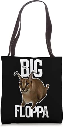 Amazon.com: Big Floppa Caracal Cat Meme Tote Bag : Clothing, Shoes ...
