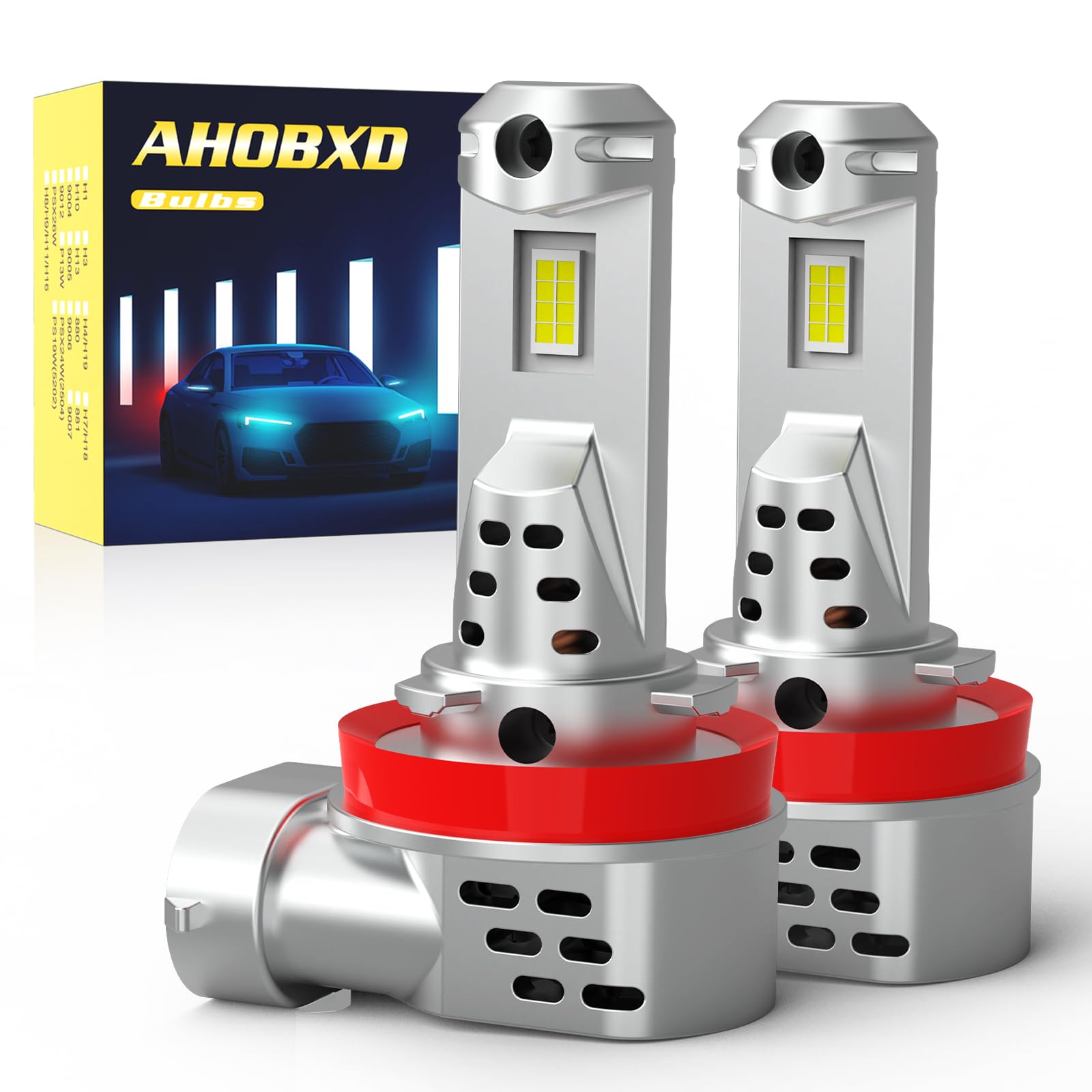 Amazon.com: AHOBXD H11 Bulb, H8 H9 H16 Fog Bulbs Cool White with Fan ...