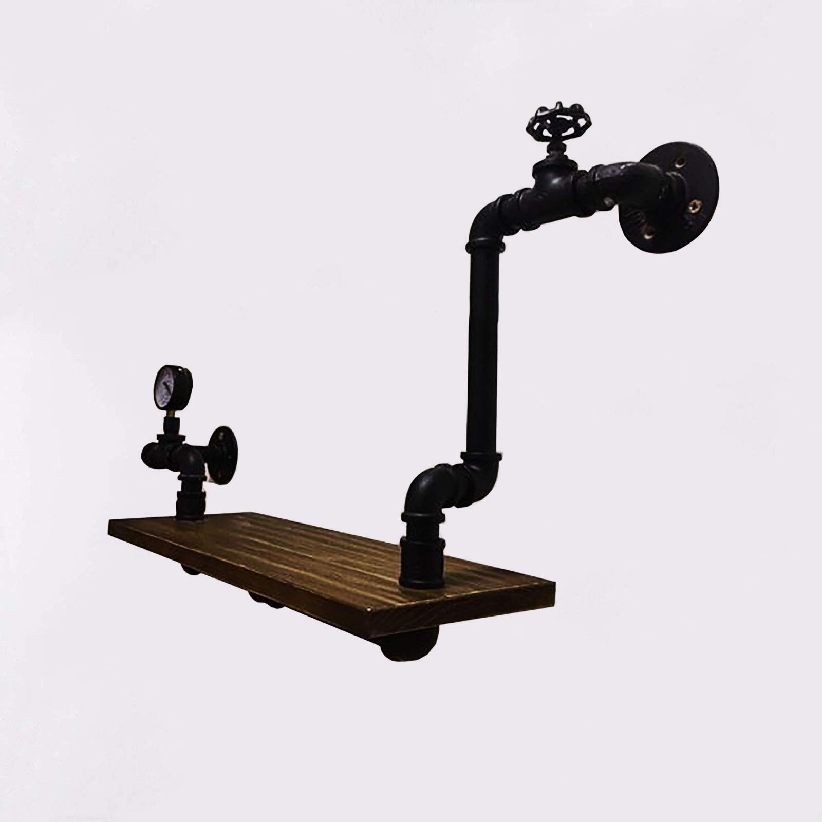 Buy INTASHJ Industrial Pipe Shelves,with Wood Rustic Industrial Pipe ...