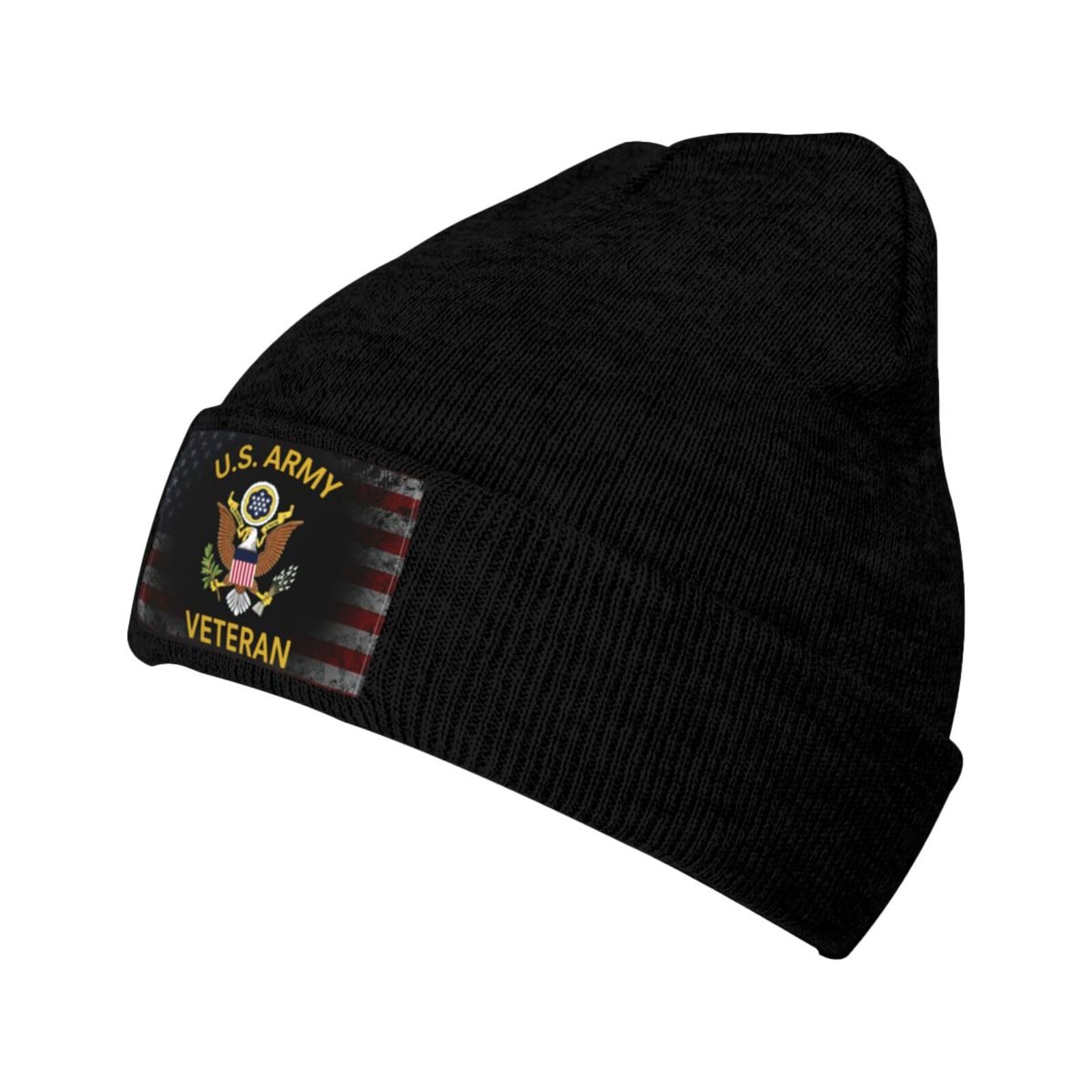 US Army Military Veteran Knit Hat Cap Winter Warm Soft Stretch Beanie ...