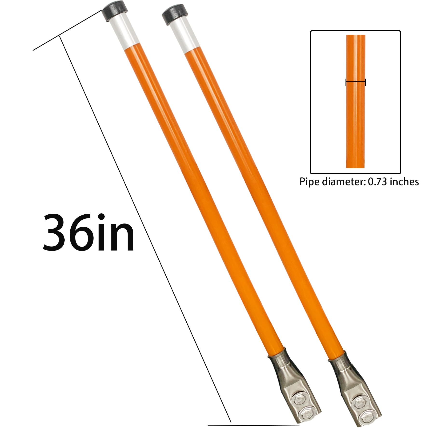 Polar Snow C CLINK Snow Plow Blade Markers Guides Kit Solid 24''Orange ...