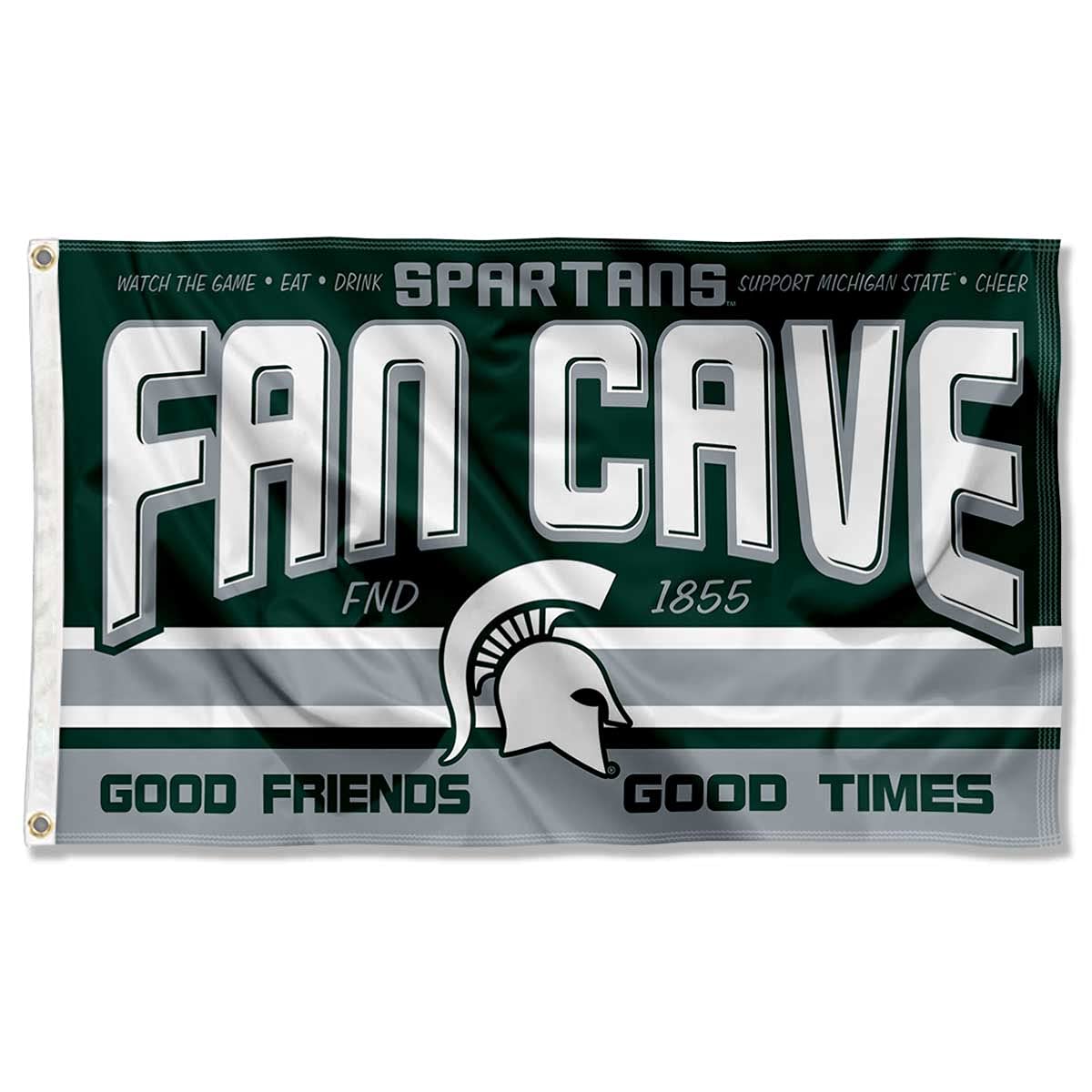 Amazon.com : Michigan State Spartans Fan Man Cave Banner Flag : Sports ...