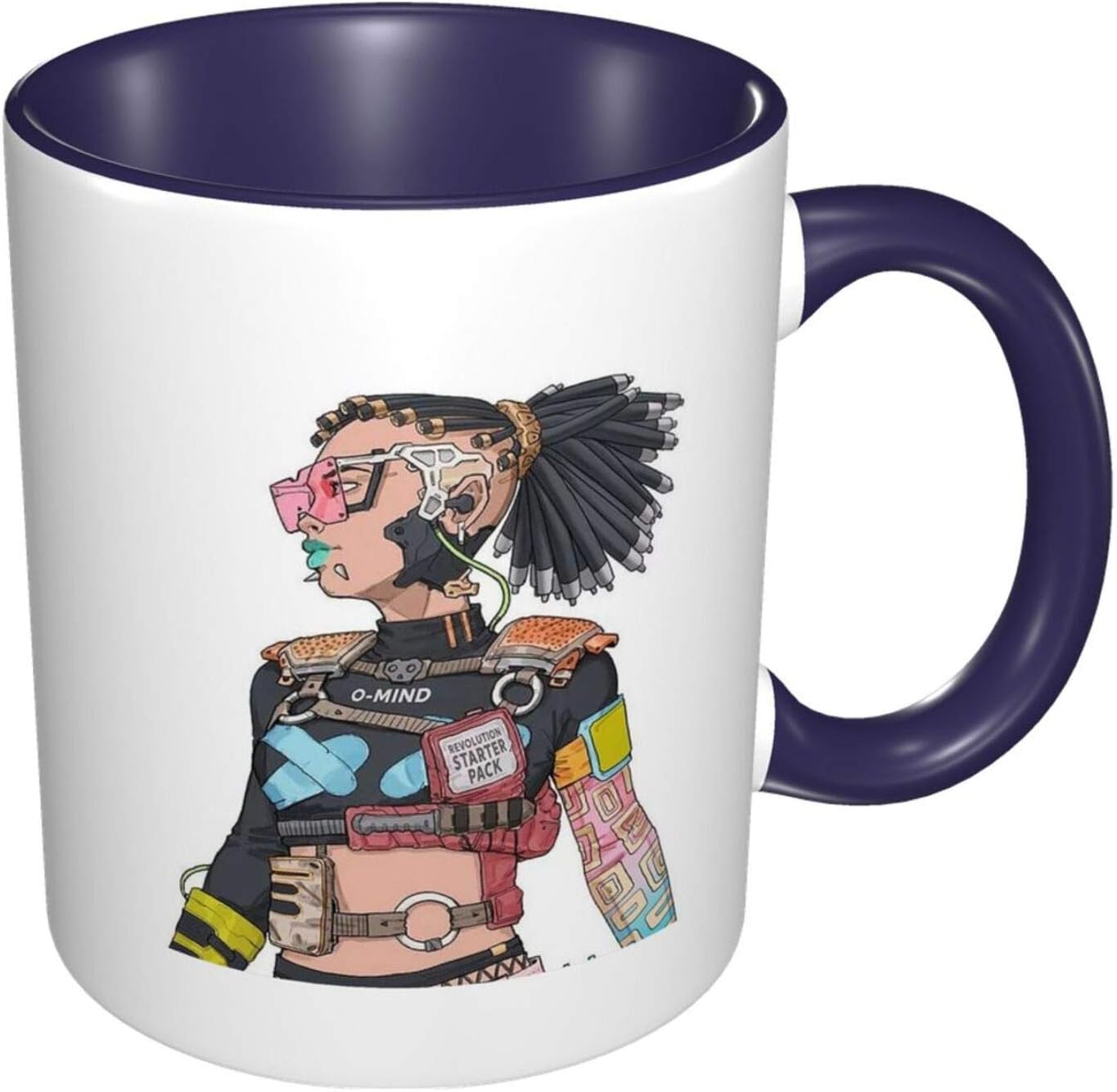 Amazon.com: CyberPunk Comic Mug Game Warrior Blue Coffee Mug Remember ...