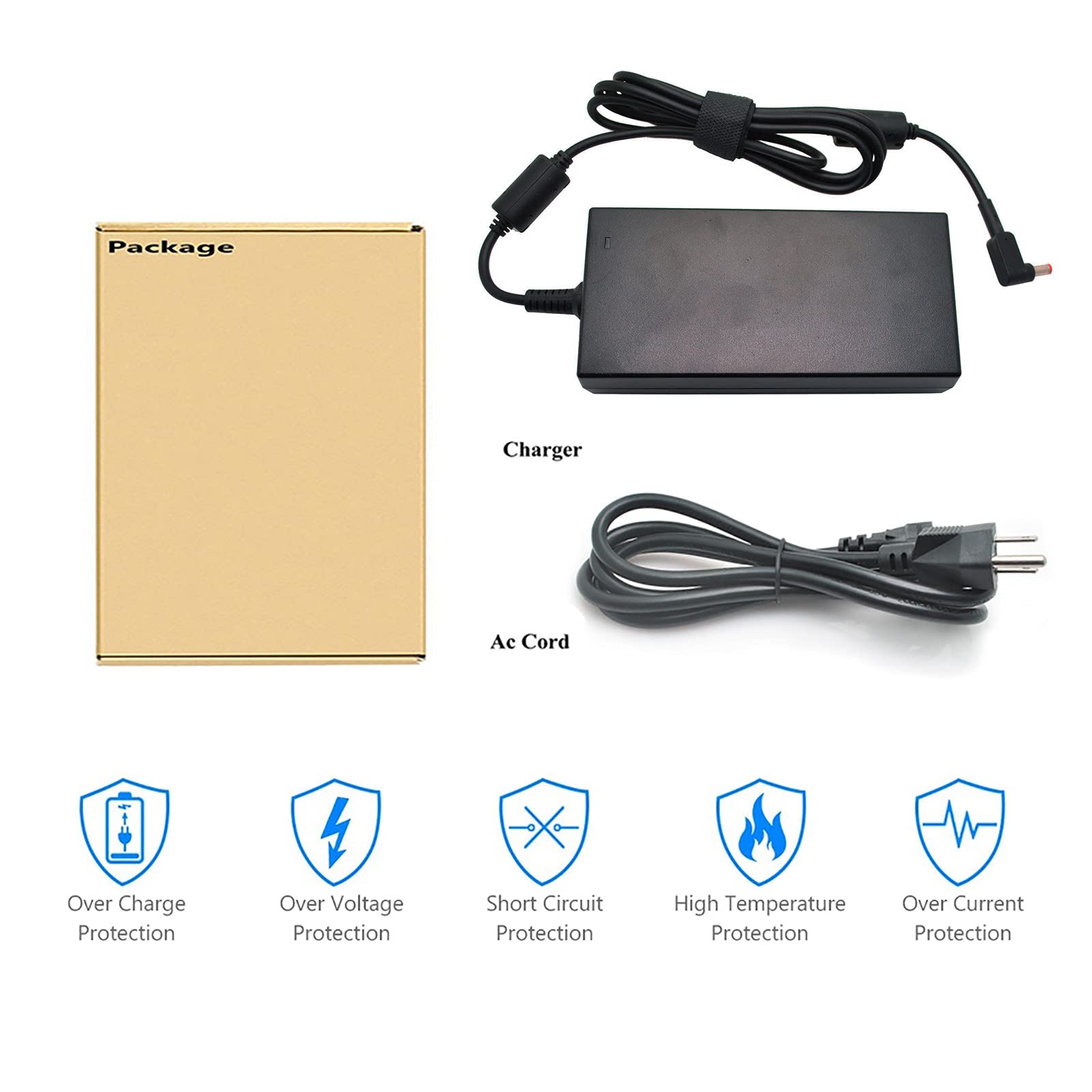 19.5V 9.23A 180W AC Charger Fit for Acer Predator Helios 300 G3-573 ...