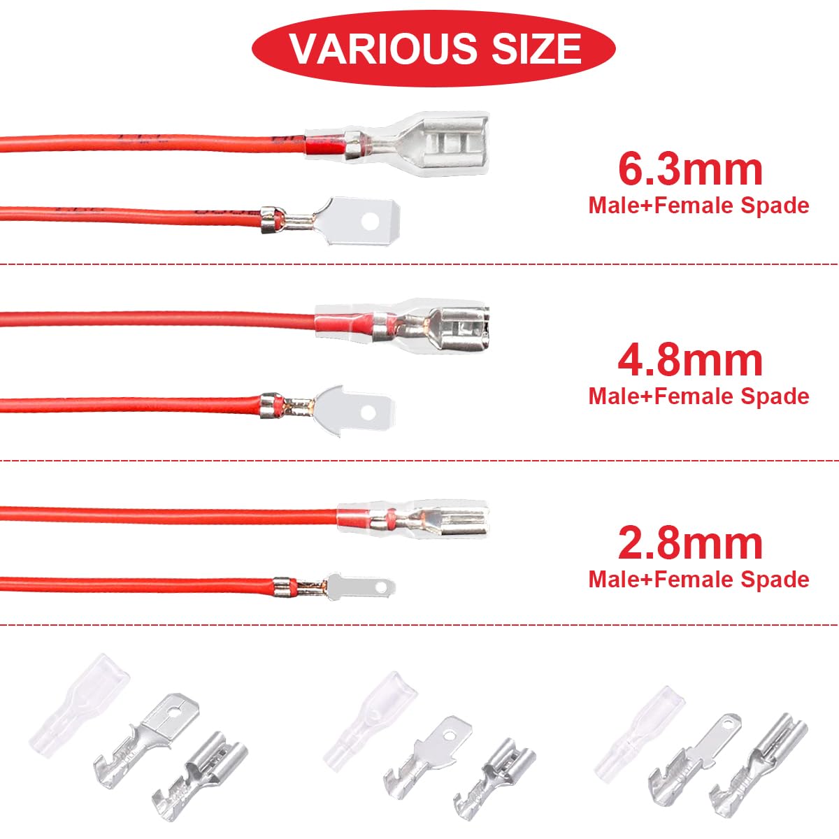 Electrical Terminals Car Audio Wire Terminal Connector Kit - Spade ...